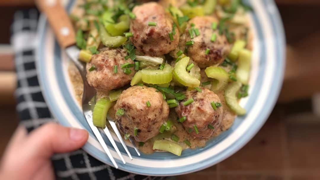 Celery Sauce Meatballs Belgian Classic Simple Tasty Good