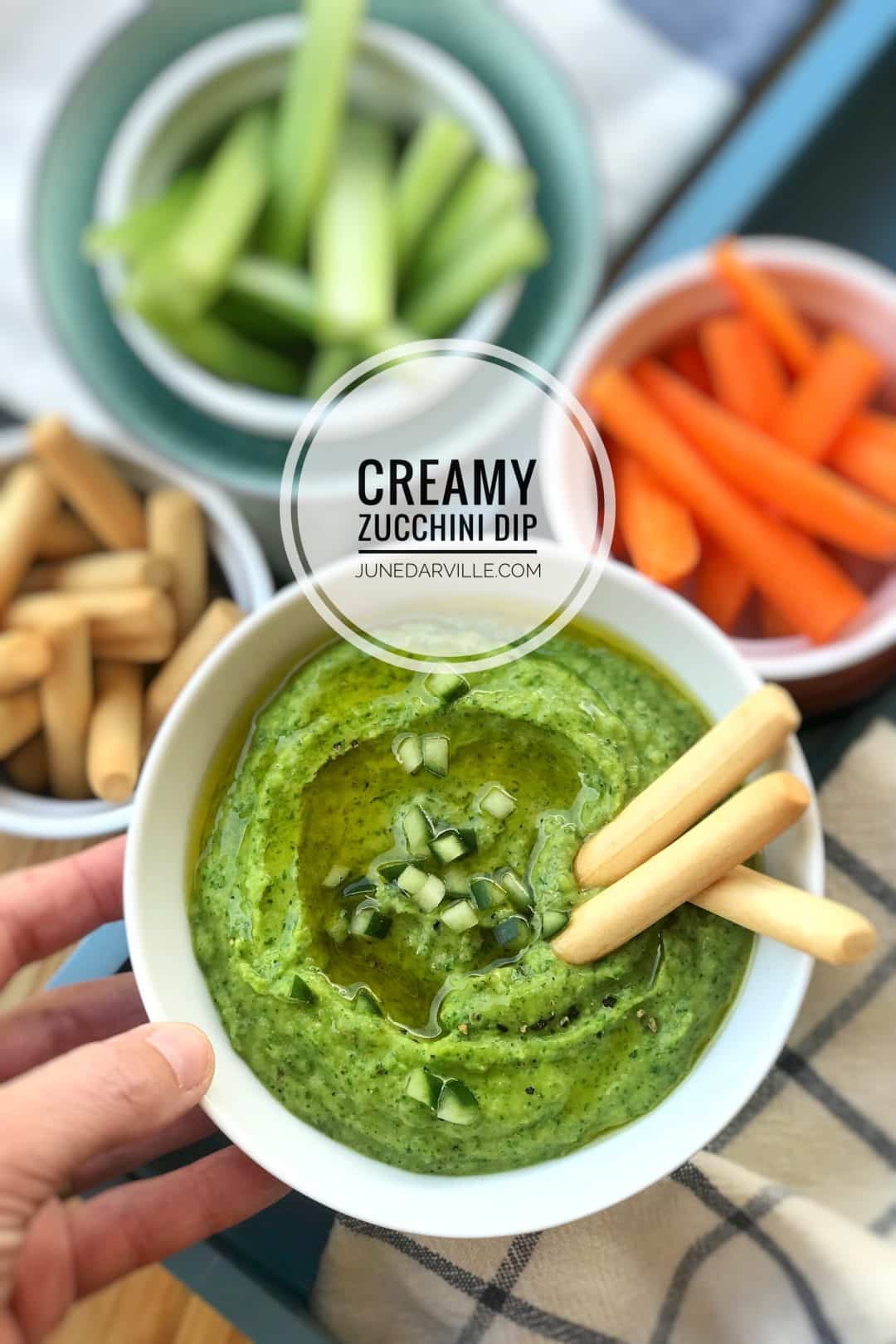 Easy Zucchini Dip with Crunchy Vegetables | Simple. Tasty. Good.