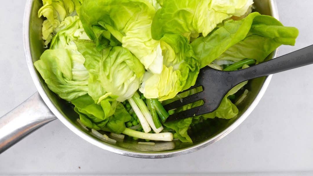 Easy Braised French Peas & Lettuce | Simple. Tasty. Good.