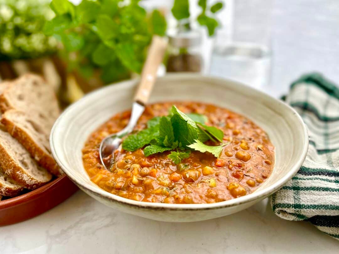 Easy Moroccan Harira Soup (Vegetarian & GF)